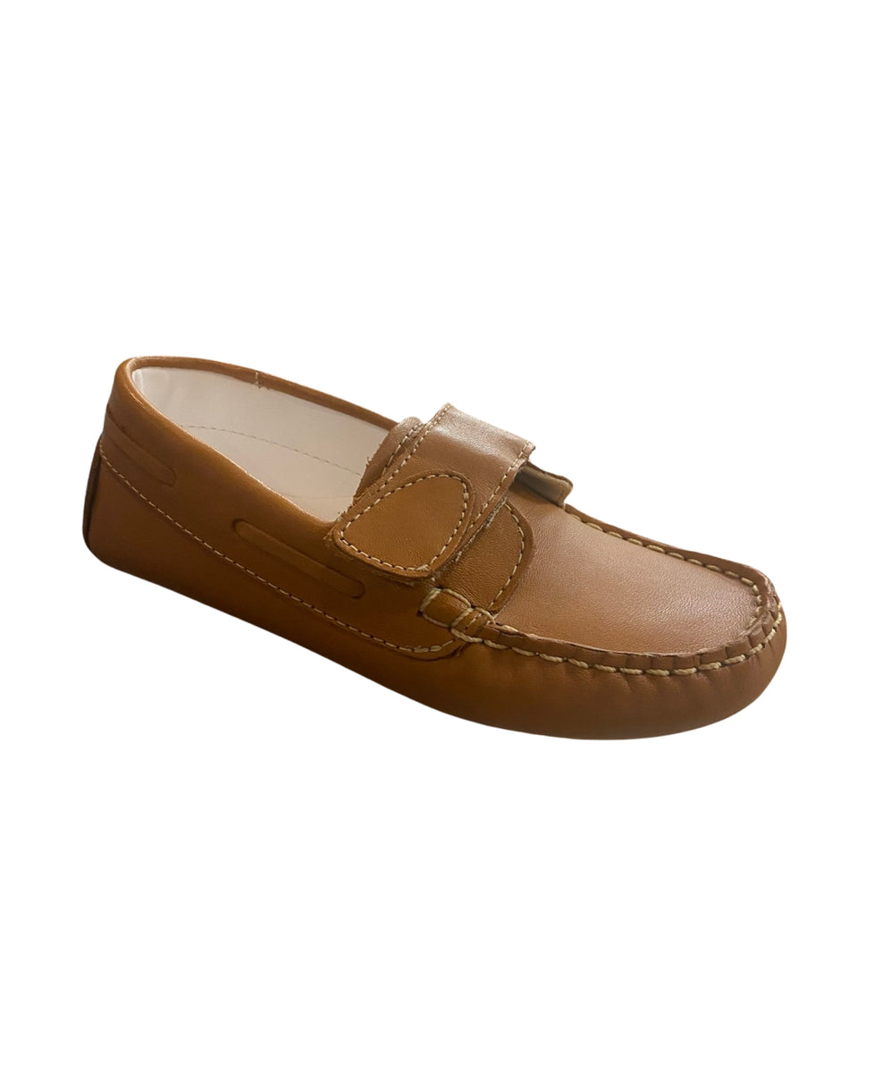 Kone Boys Velcro Penny Loafers (5004) - Natural – Trotters Children's Shoes