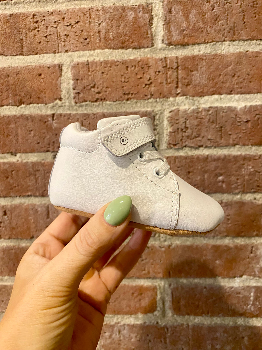 Stride Rite Elliot Baby Bootie - White – Trotters Children's Shoes