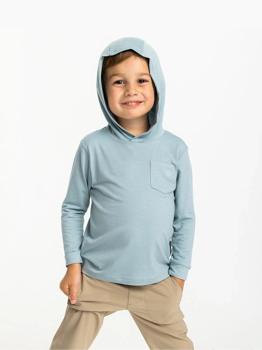 Free Fly Toddler Bamboo Shade Hoodie - Ocean Mist – Trotters Children's ...